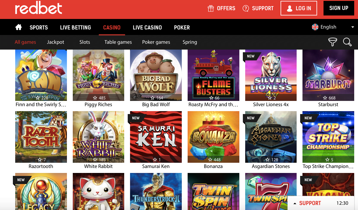 Redbet Casino Review - UK 2018